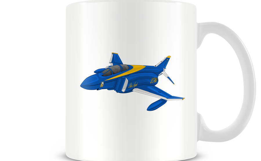 MCDONNELL DOUGLAS F-4 PHANTOM II 'BLUE ANGELS' MUG - 7073 | Aviators Market